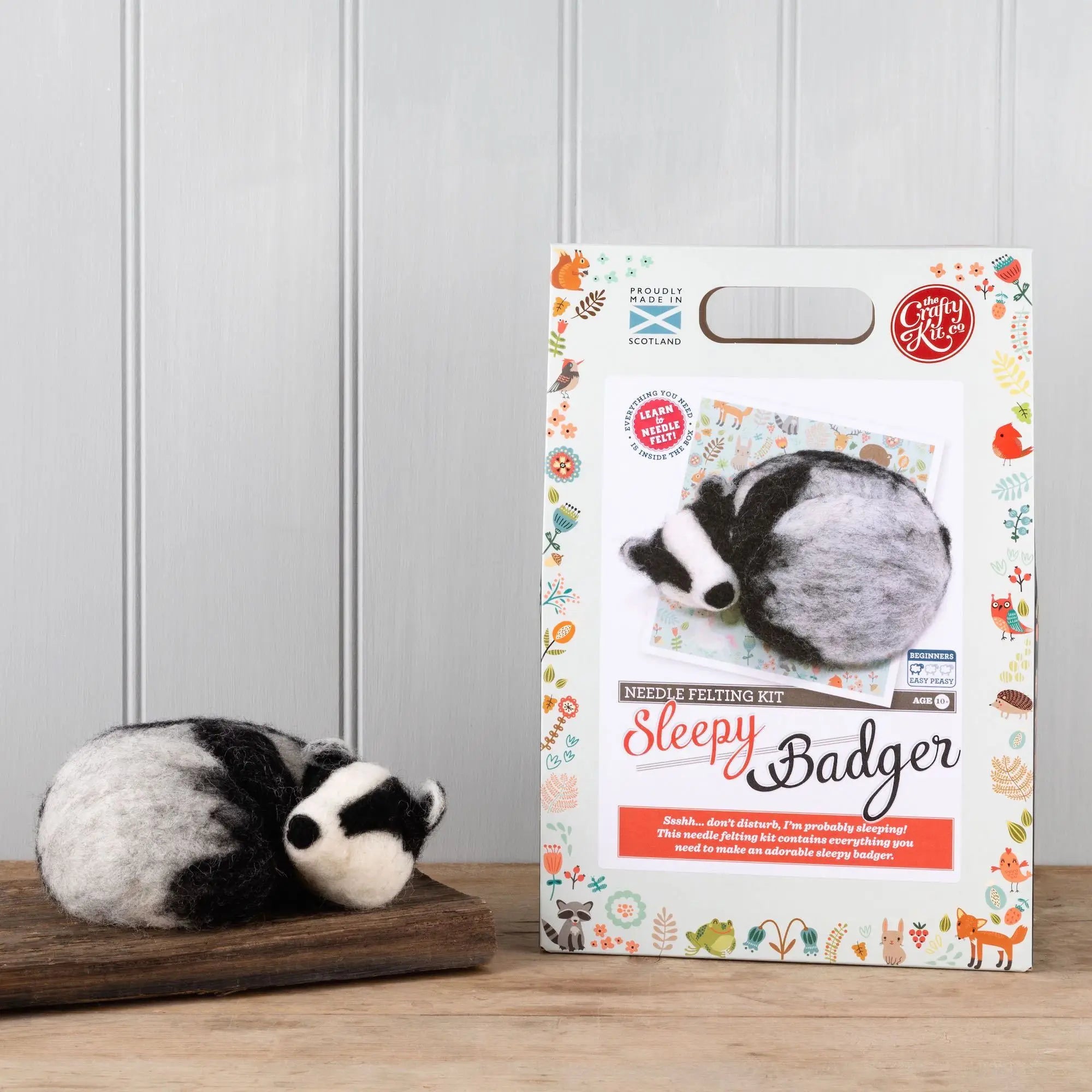Sleepy Badger Needle Felting Kit – Wool and Dye Works